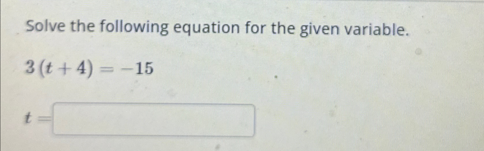 Solved Solve the following equation for the given | Chegg.com