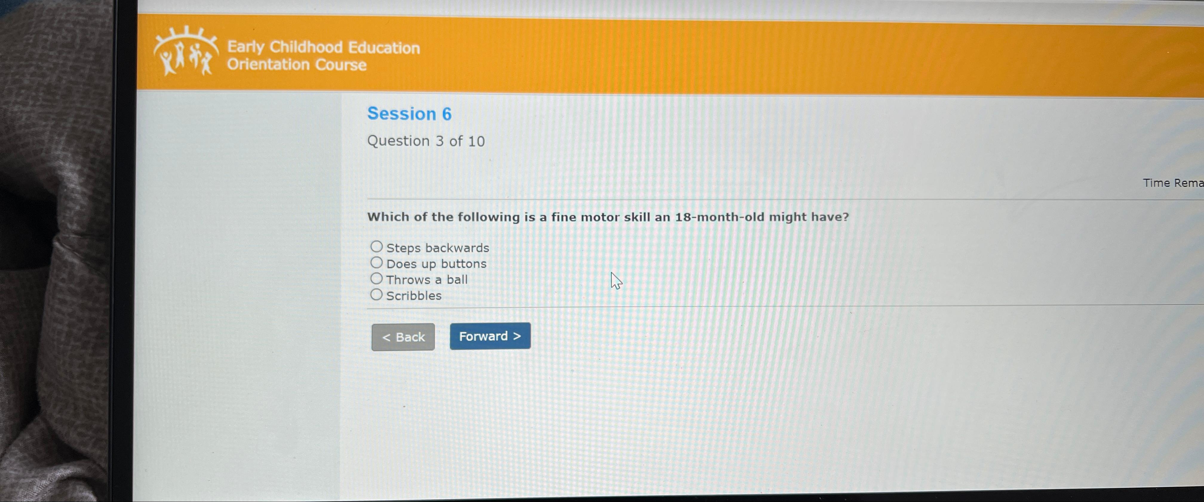 Solved Early Childhood Education Orientation Course Session | Chegg.com