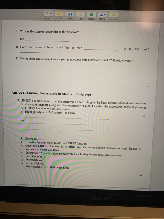 T Insert Table Chart Text Shape Media Comment | Chegg.com