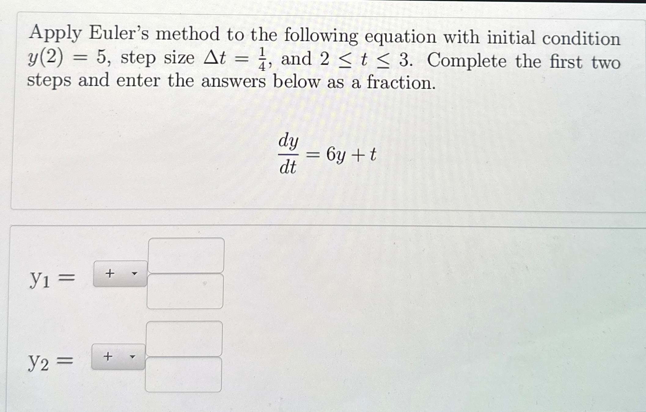 Solved Apply Euler's method to the following equation with | Chegg.com Solved Apply Euler's method to the following equation with | Chegg.com