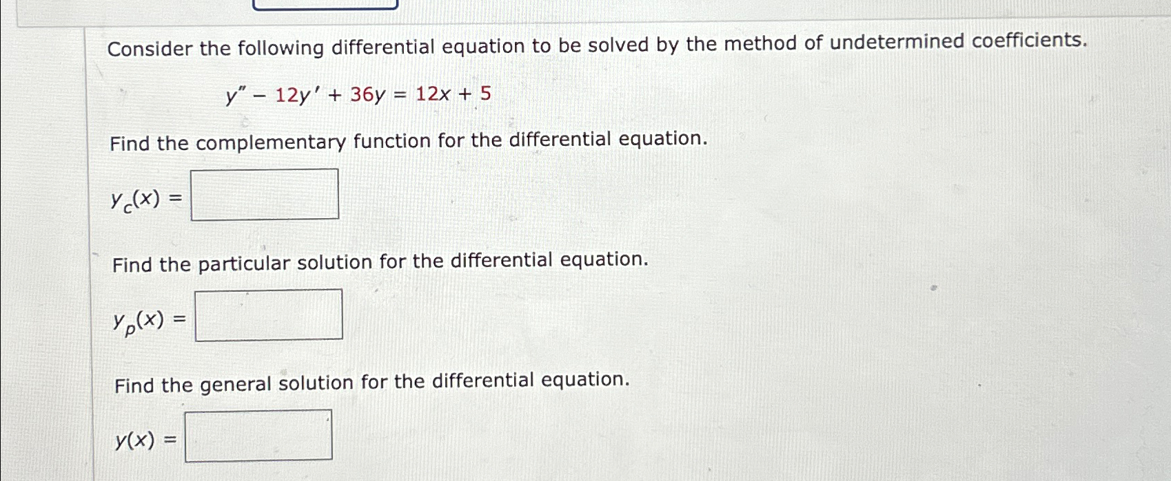 Solved Consider the following differential equation to be | Chegg.com