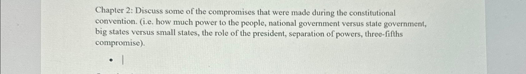 Solved Chapter 2: Discuss some of the compromises that were | Chegg.com