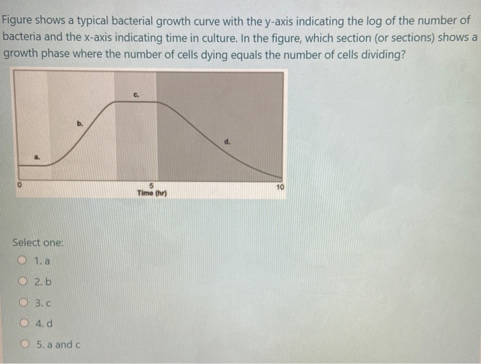 Solved Figure shows a typical bacterial growth curve with | Chegg.com