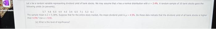 Solved let X be a random variable representing dividend | Chegg.com