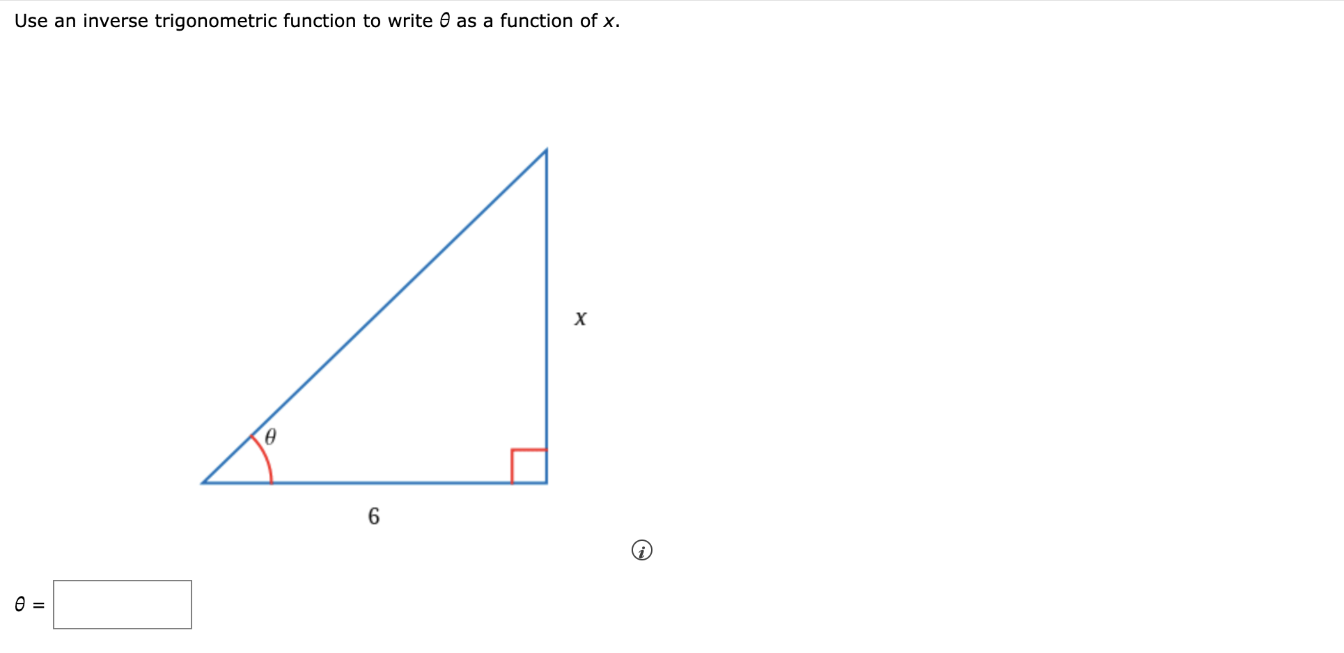 Solved Use an inverse trigonometric function to write θ ﻿as | Chegg.com