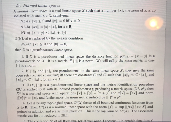 Solved 7L. Linear operators and linear functionals If X and | Chegg.com