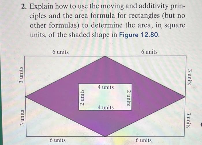 Solved 2. Explain how to use the moving and additivity | Chegg.com