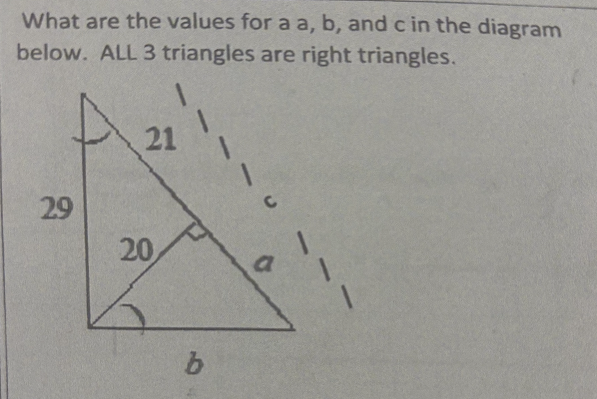 Solved What are the values for \( \mathrm{a} | Chegg.com