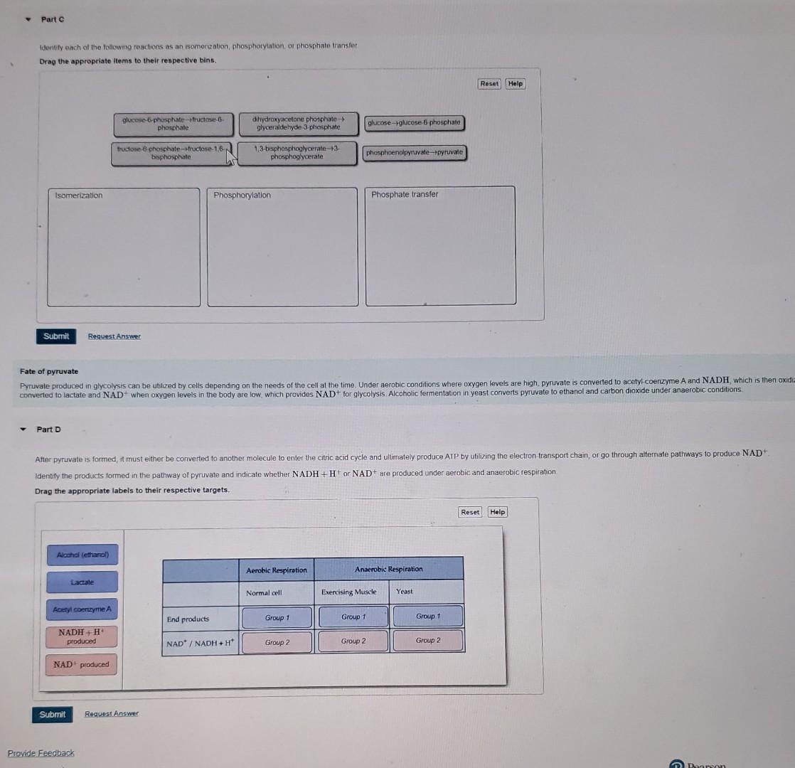 Solved Part c Identify each ol the followng roactons as an | Chegg.com