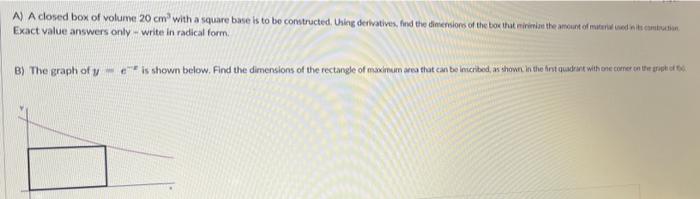 Solved Exact yalue answers only - write in radical form. | Chegg.com