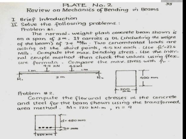 Solved Review on Mechanics of Bending in Beams I Brief | Chegg.com