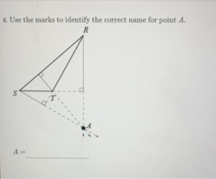 Solved 6. Use the marks to identify the correct name for | Chegg.com