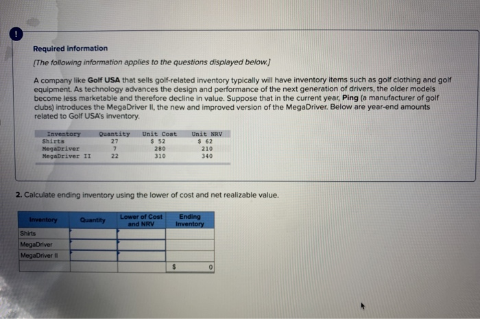 Solved Saved Homework Help Required information (The | Chegg.com