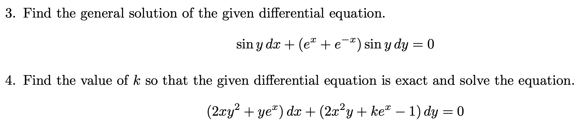 Find the general solution of the given differential | Chegg.com