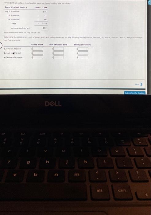 Solved Three identical units of merchandise were purchased | Chegg.com