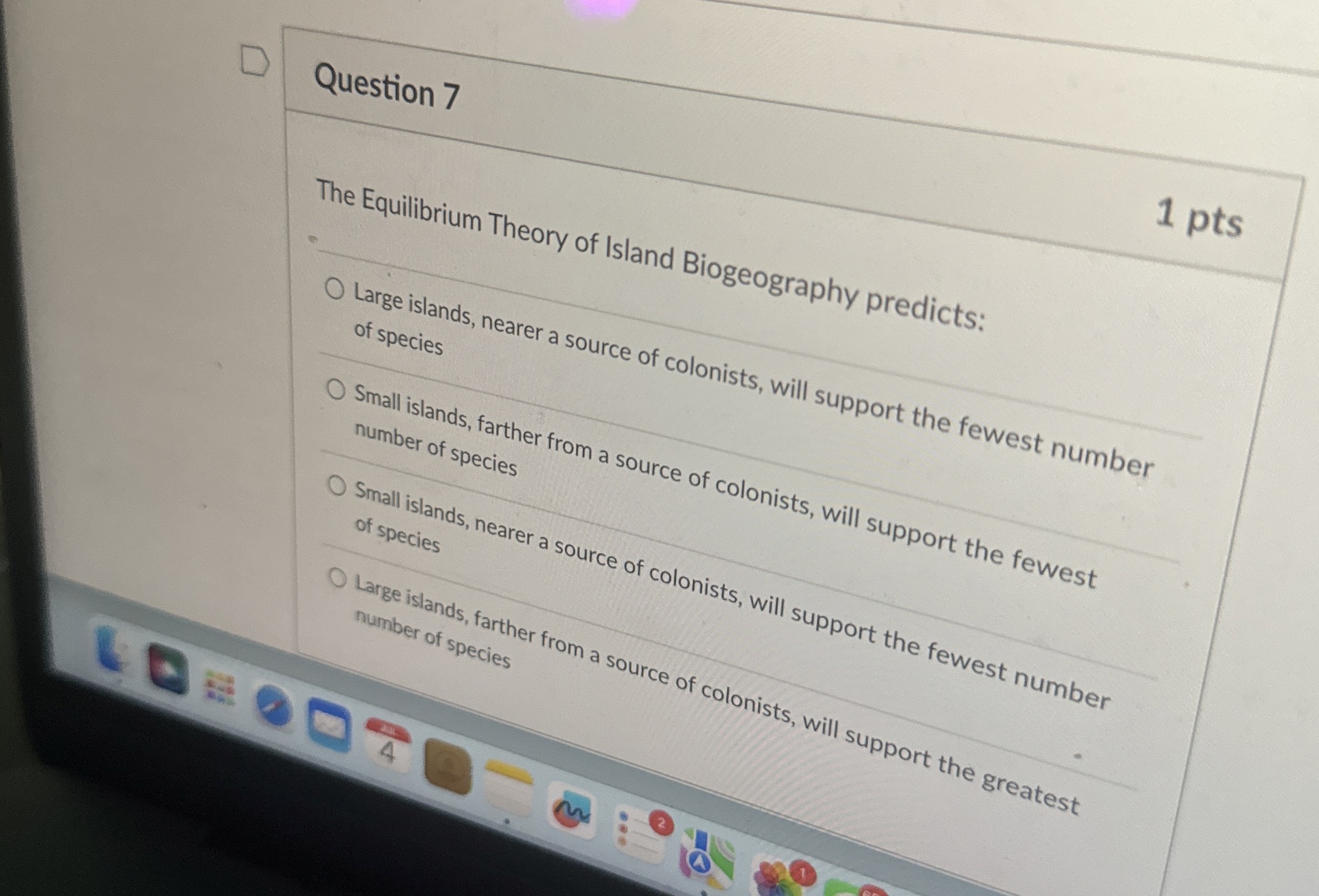 Solved Question 71 ptsThe Equilibrium Theory of Island | Chegg.com Solved Question 71 ptsThe Equilibrium Theory of Island | Chegg.com