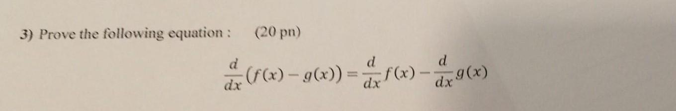 Solved 3) Prove the following equation: (20pn) | Chegg.com