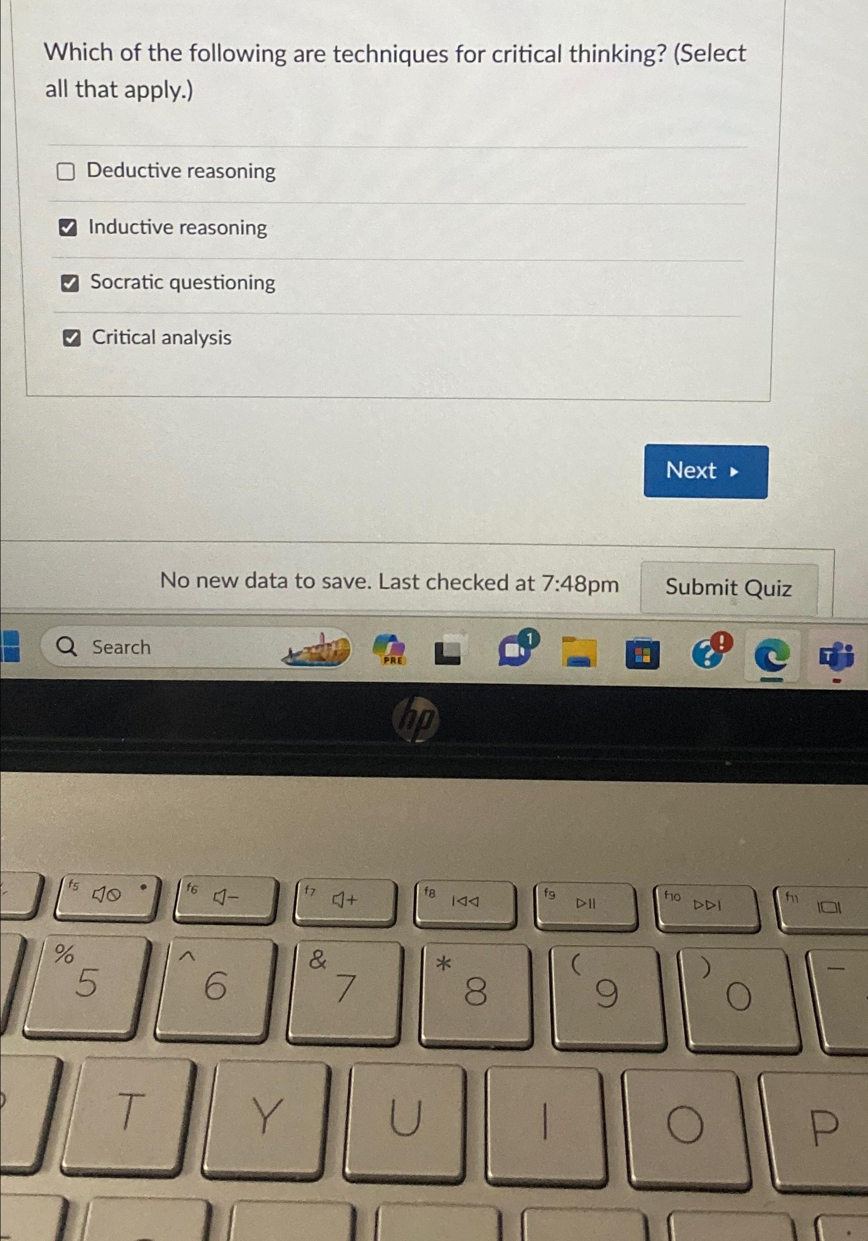 Solved Which of the following are techniques for critical | Chegg.com