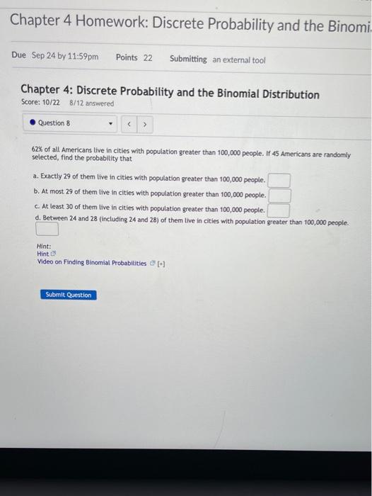 Solved ments Chapter 4: Discrete Probability and the | Chegg.com
