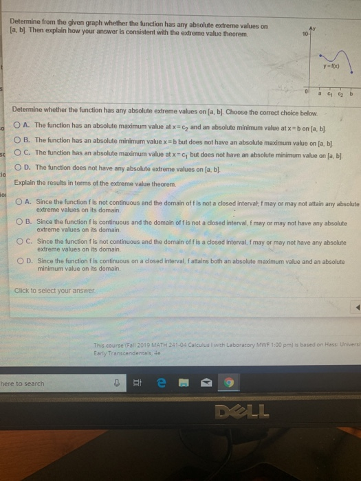 Solved Determine from the given graph whether the function | Chegg.com