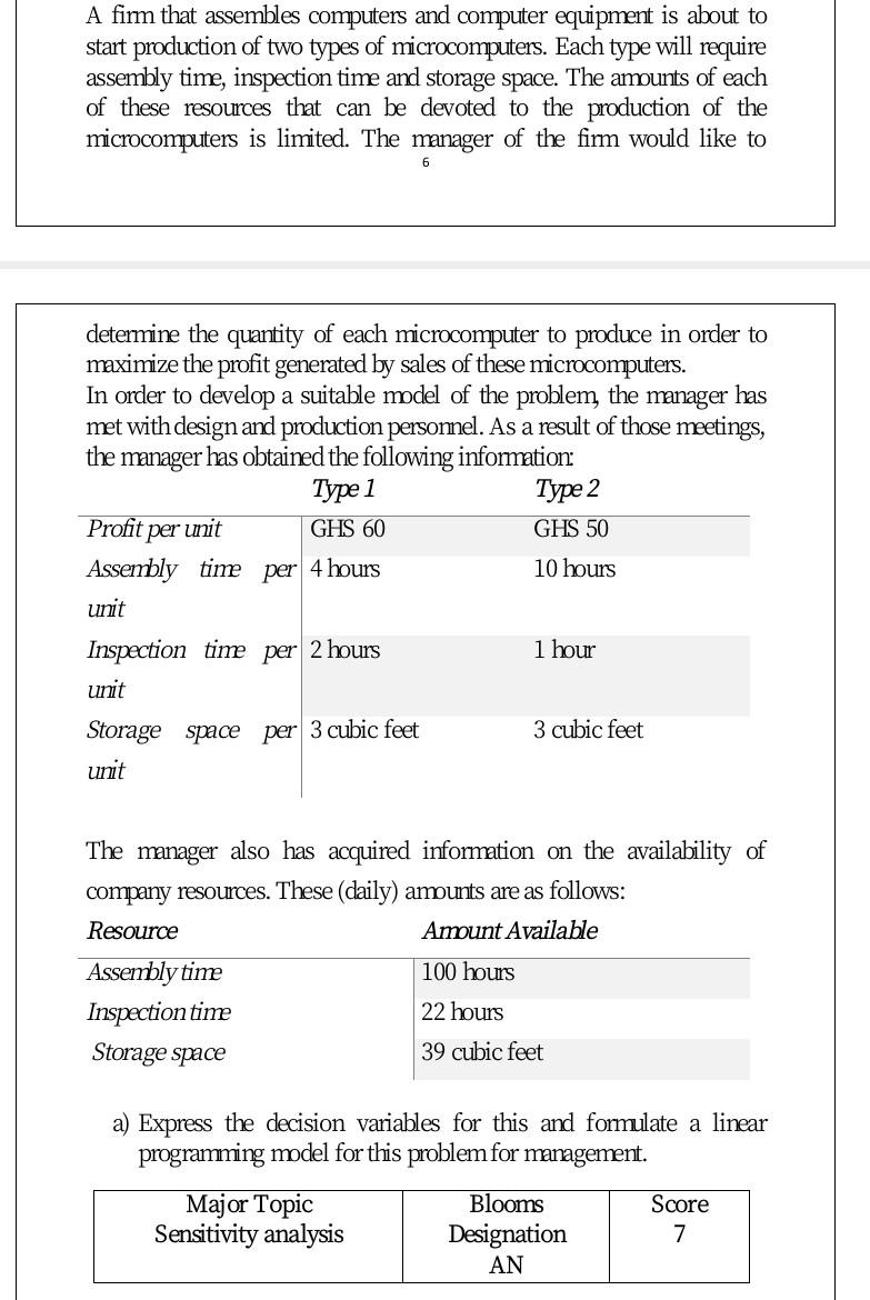 Solved A firm that assembles computers and computer | Chegg.com