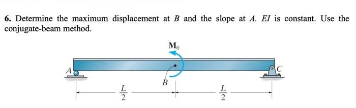 Solved 6. Determine the maximum displacement at B and the | Chegg.com