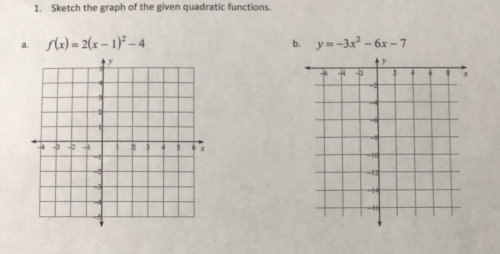 Solved Sketch the graph of the given quadratic | Chegg.com