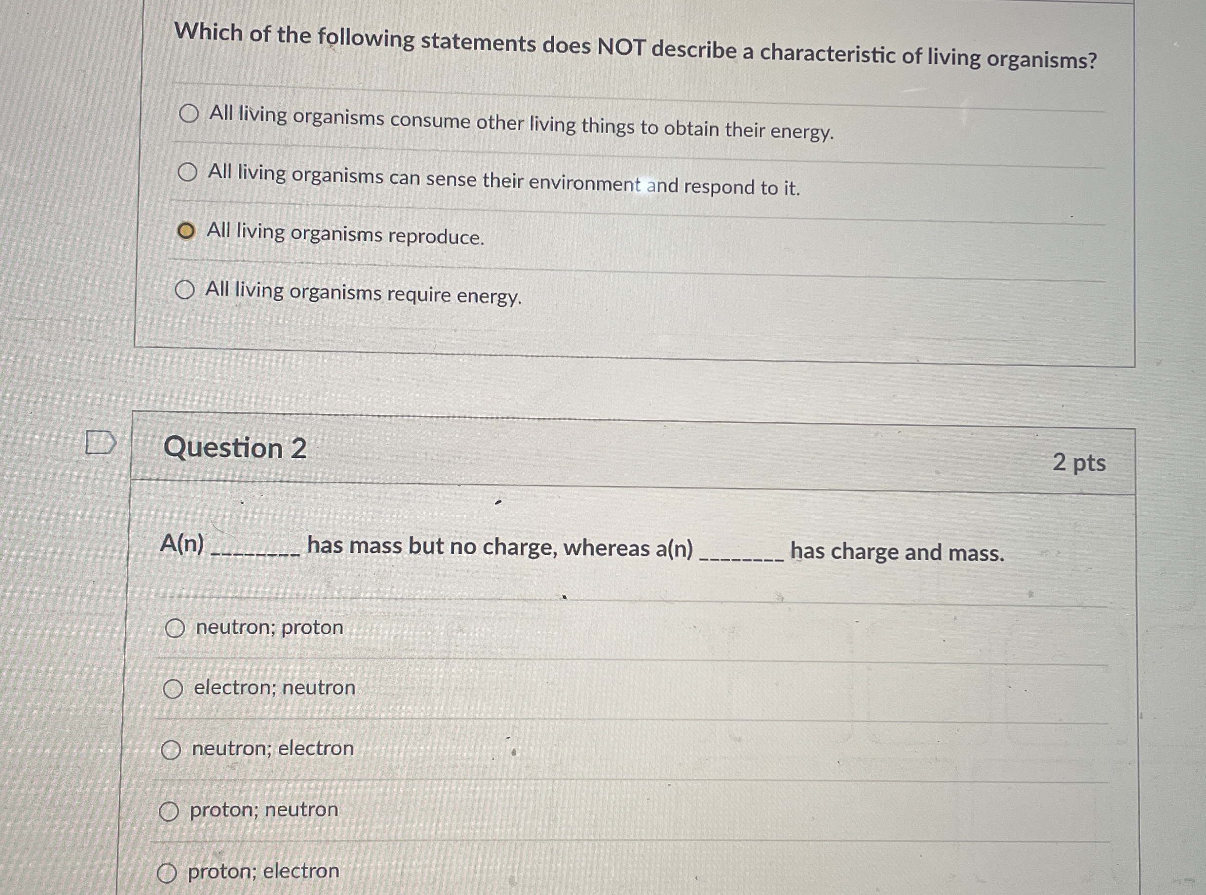 Solved Which of the following statements does NOT describe a | Chegg.com