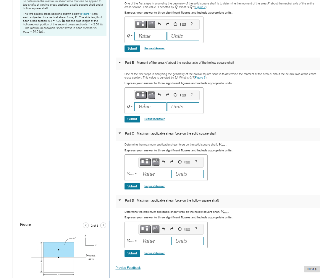 Solved To determine the maximum shear force that can be | Chegg.com