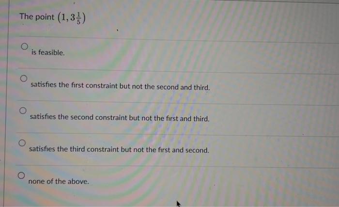Solved The point (4,0) is feasible. infeasible. an extreme | Chegg.com