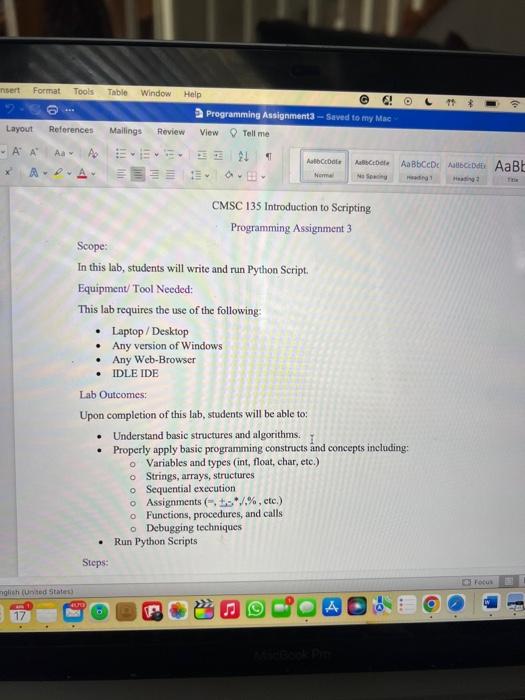 Solved sert Format Tools ** --- Table Window Help | Chegg.com