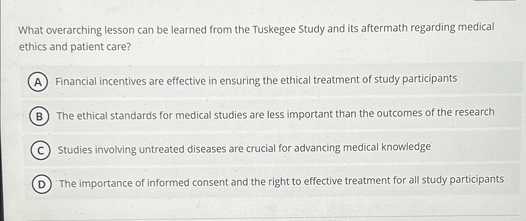 Solved What overarching lesson can be learned from the | Chegg.com