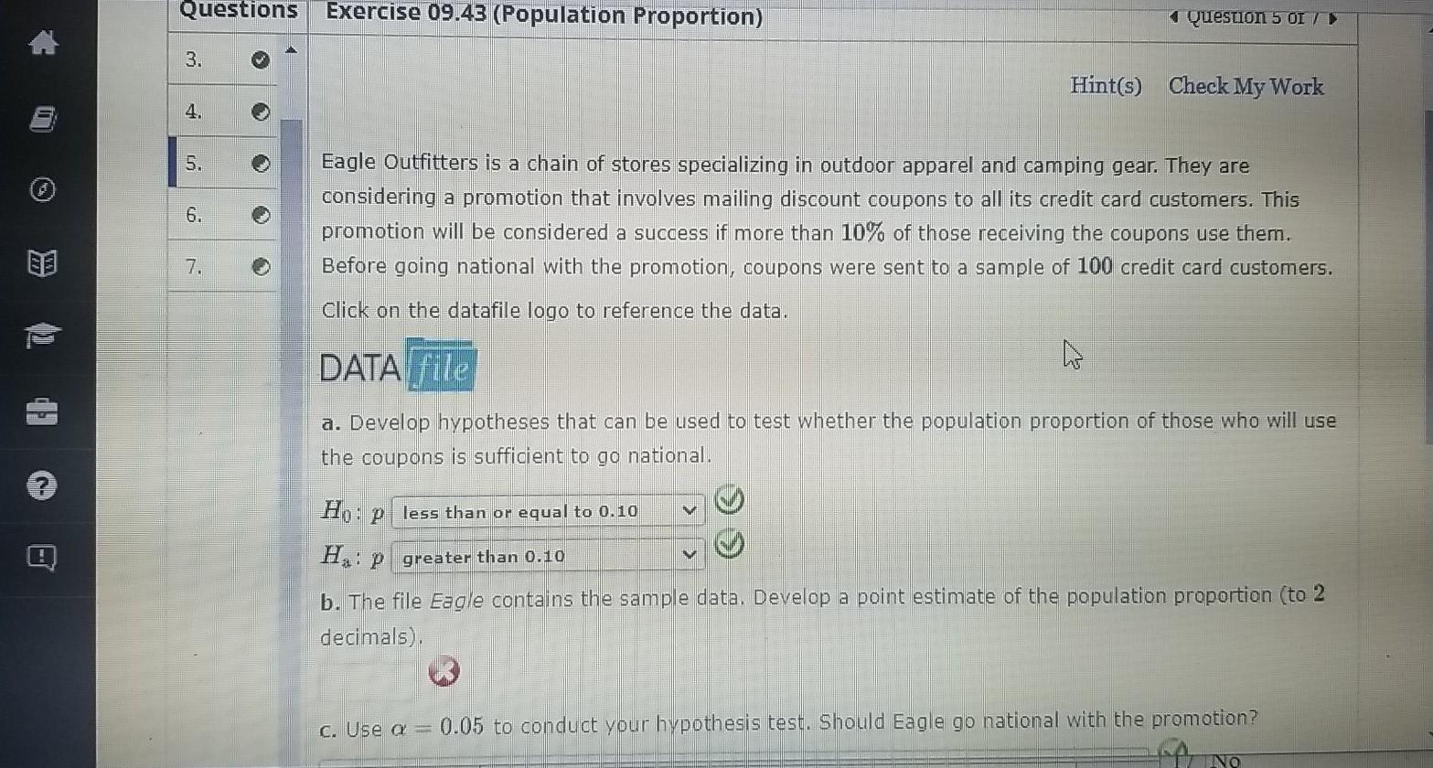 Solved Questions Exercise 09.43 (Population Proportion) | Chegg.com