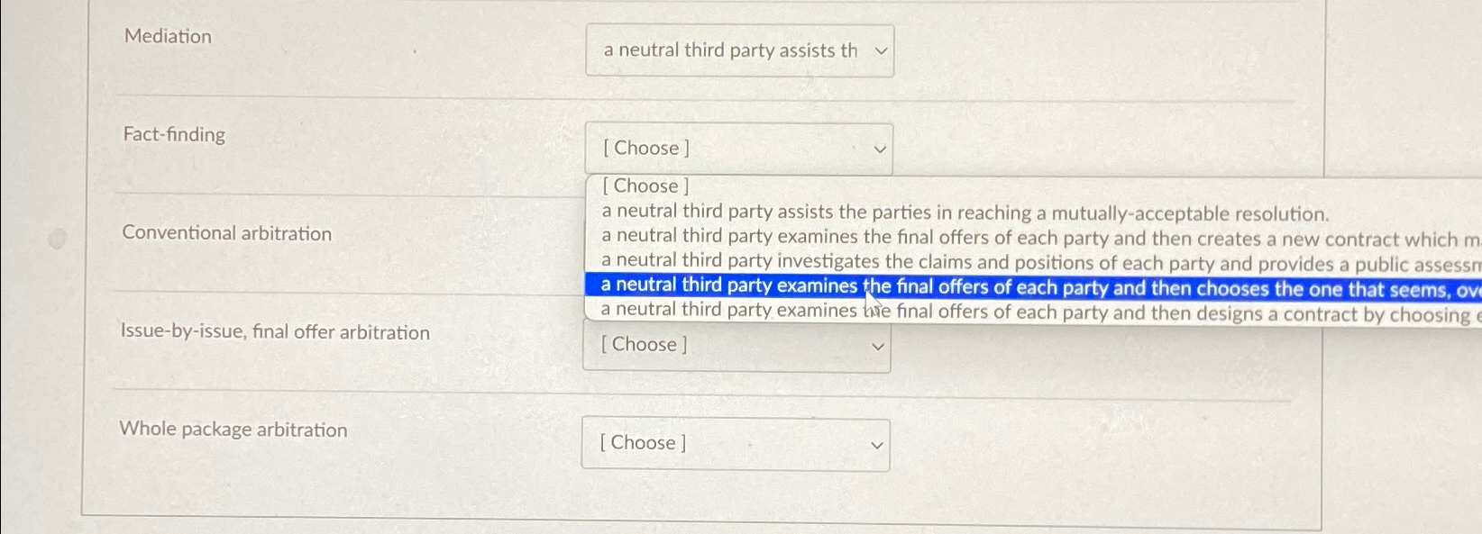 Solved Mediationa neutral third party assists | Chegg.com