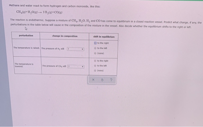 Solved Methane and water react to form hydrogen and carbon | Chegg.com