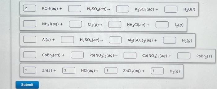 Solved 2KOH(aq)+ H2SO4(aq)→ K2SO4(aq)+ H(l) | Chegg.com