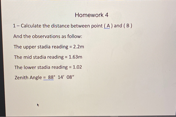 Homework 4. 1 - Calculate the distance between point | Chegg.com