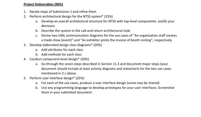 1. Iterate steps of Submission 1 and refine them 2. | Chegg.com