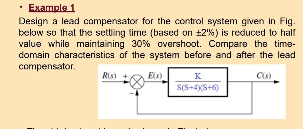Solved Design a lead compensator for the control system | Chegg.com
