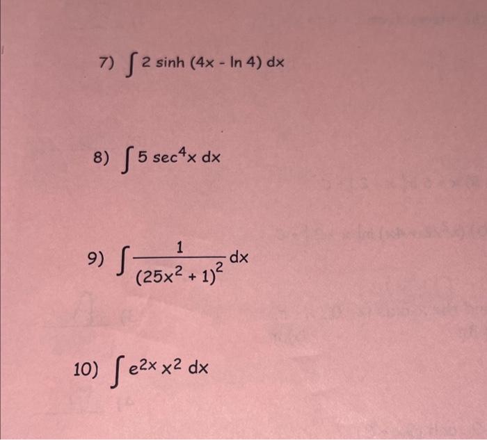 Solved state the most appropriate technique of integration | Chegg.com