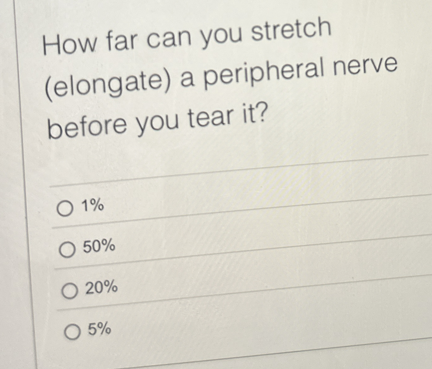 Solved How far can you stretch (elongate) ﻿a peripheral | Chegg.com