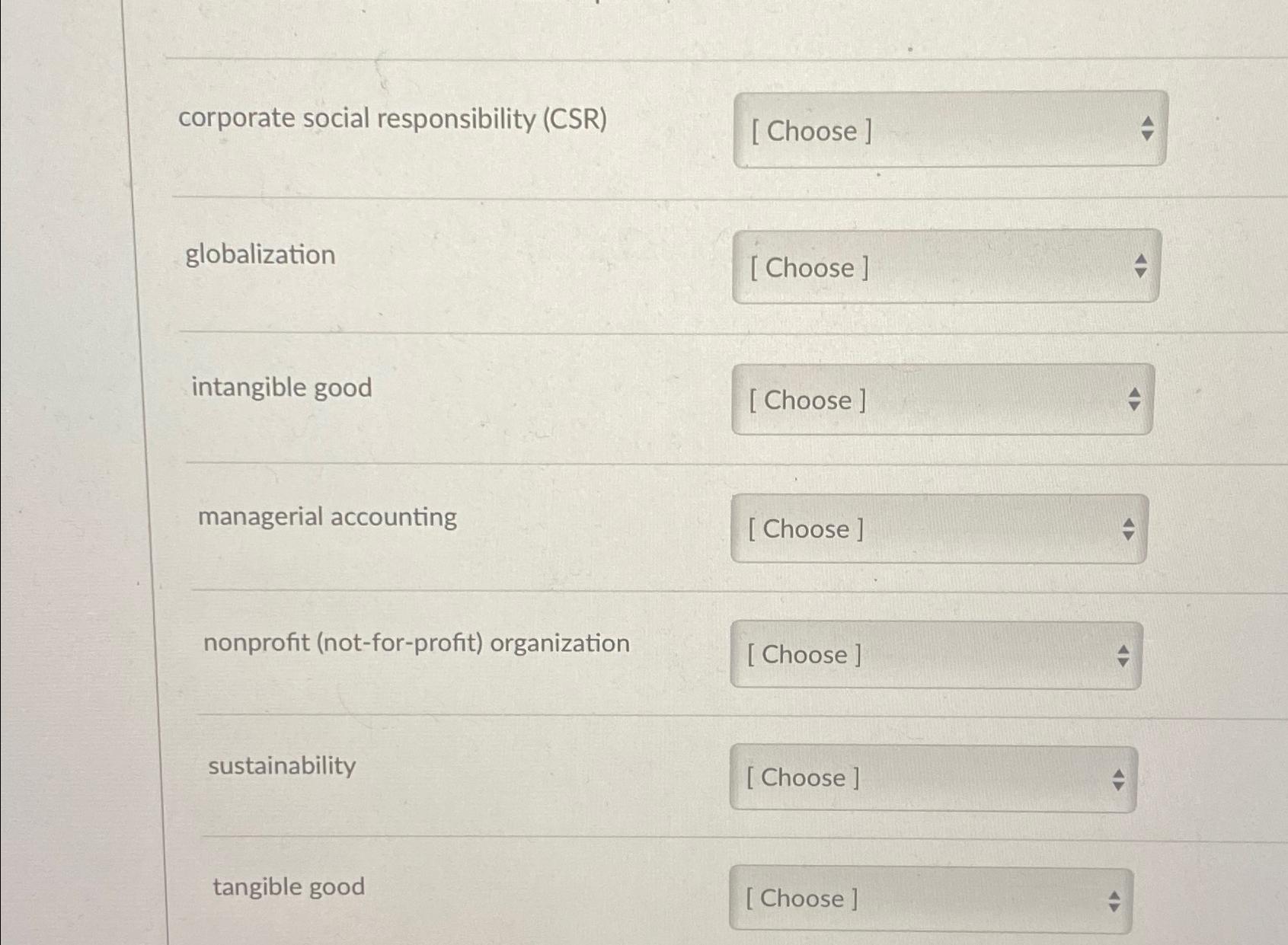 Solved corporate social responsibility | Chegg.com