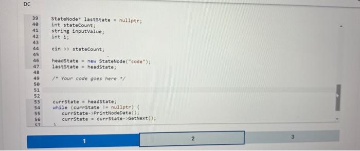 Solved String stateCount is read from input as the number of | Chegg.com