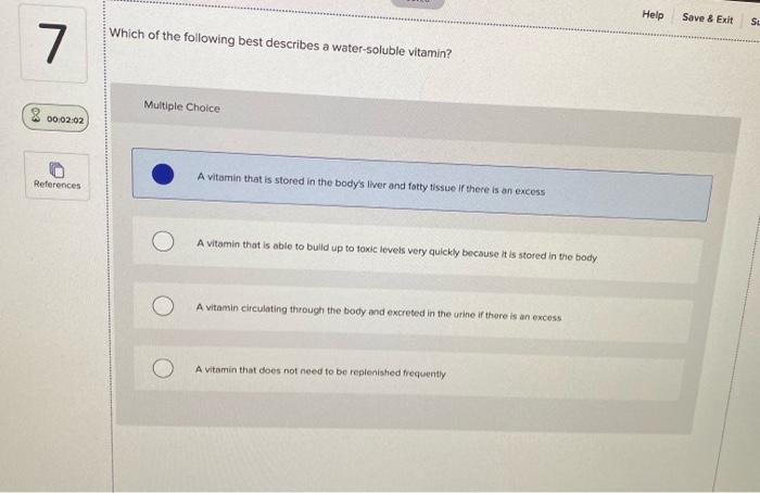 Solved Help Save & Exit Su 7 Which of the following best | Chegg.com