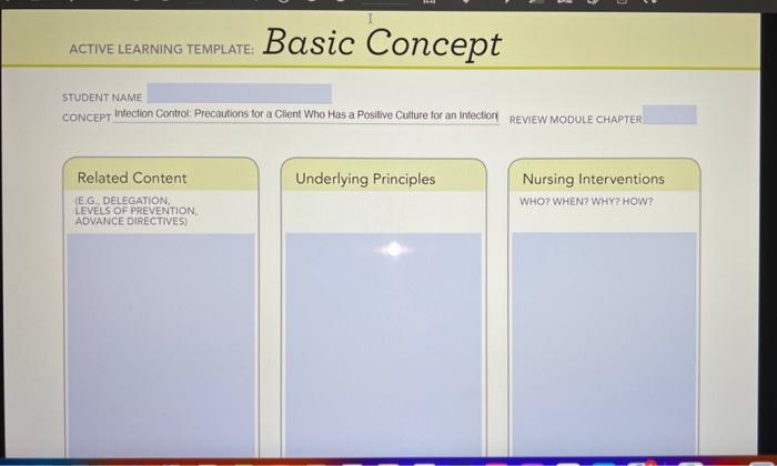 active learning template: Basic Concept STUDENT NAME | Chegg.com