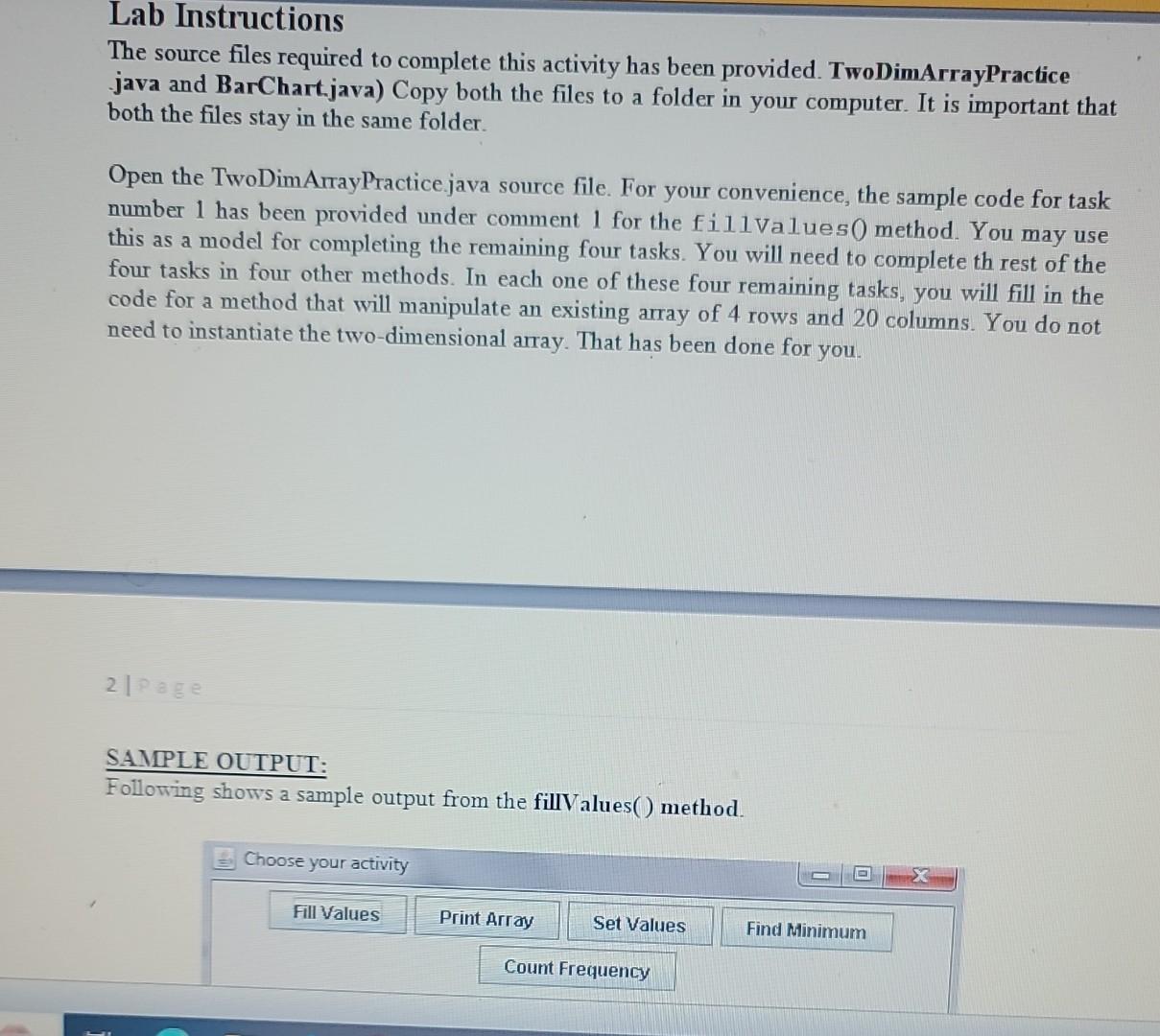 Animation of Multidimensional Programming Activity | Chegg.com