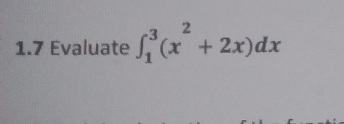 Solved ∫13(x2+2x)dx | Chegg.com