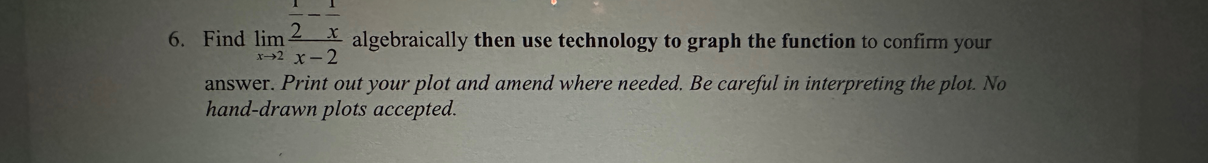 Solved Find limx→22x-2 ﻿algebraically then use technology to | Chegg.com