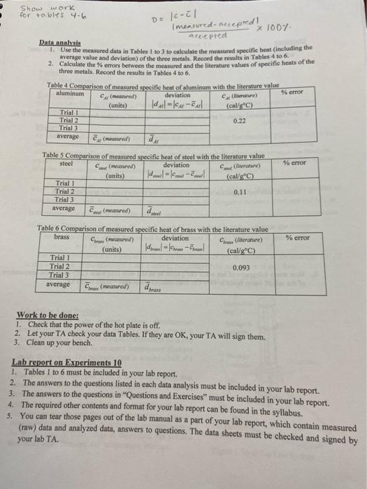 Solved please explain the equations i must use to find CAl | Chegg.com