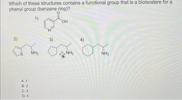 Solved Which of these structures contains a functional group | Chegg.com